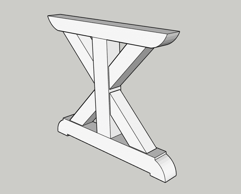 Farmhouse Trestle Table Plans - Industry DIY